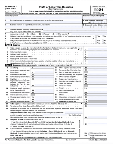 Form Schedule C | Report 1099 Income And Expenses | FlyFin